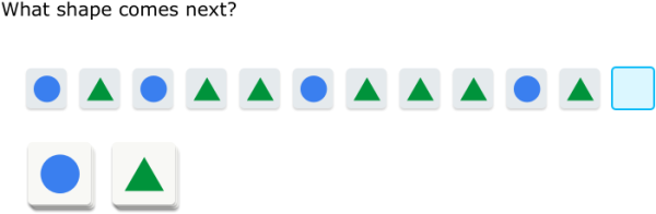IXL - Find the next shape in a growing pattern (Grade 1 maths practice)