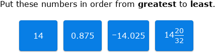 IXL - Put rational numbers in order (Grade 7 maths practice)