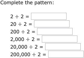 IXL - Division patterns over increasing place values (Grade 4 maths practice)
