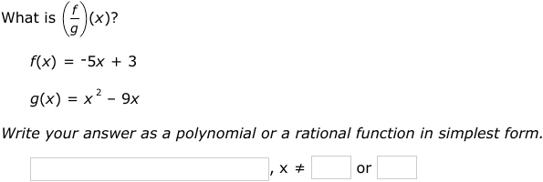 IXL - Divide functions (Grade 11 maths practice)