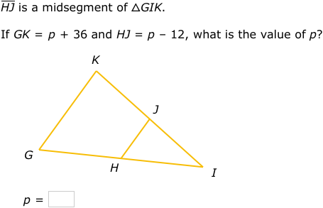 IXL - Midsegments of triangles (Grade 11 maths practice)