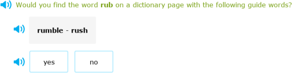 IXL - Use guide words (Grade 2 English practice)
