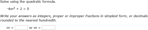 IXL - Solve a quadratic equation using the quadratic formula (Grade 9 ...