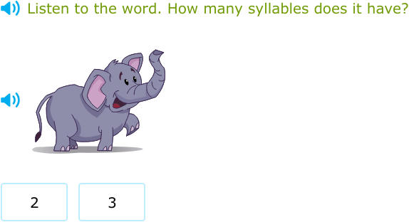 IXL - How many syllables does the word have? (Grade 1 English practice)