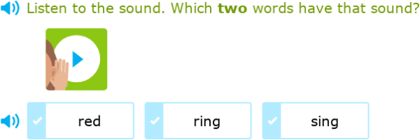 IXL - Which two words have the same ending? (Preschool English practice)
