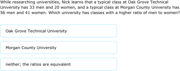 IXL - Compare ratios: word problems (Grade 8 maths practice)