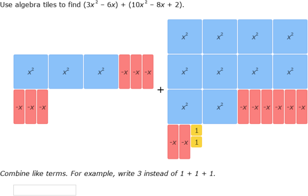 IXL - Add and subtract polynomials using algebra tiles (Grade 9 maths ...
