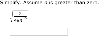 IXL - Simplify radical expressions involving fractions (Grade 10 maths ...