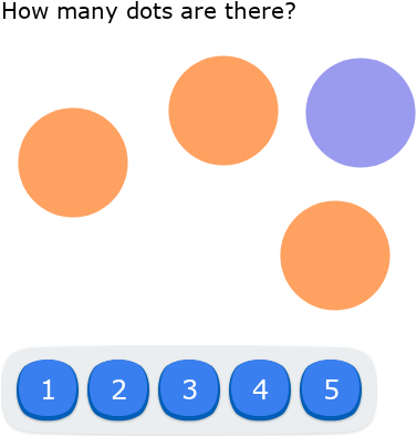 IXL - Count dots - up to 5 (Preschool maths practice)