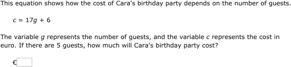 IXL - Solve word problems involving two-variable equations (Grade 6 ...