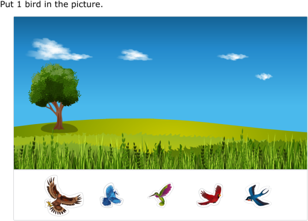 IXL - Count using stickers - up to 3 (Kindergarten maths practice)