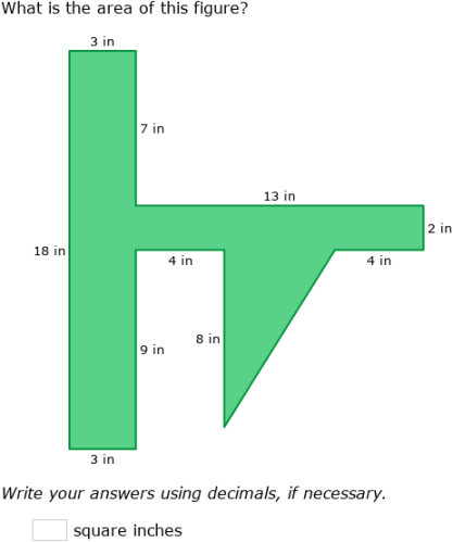 IXL - Area of compound figures (Grade 10 maths practice)