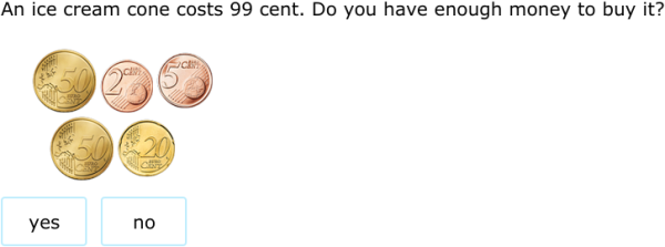 IXL - Purchases: do you have enough money? (Grade 1 maths practice)