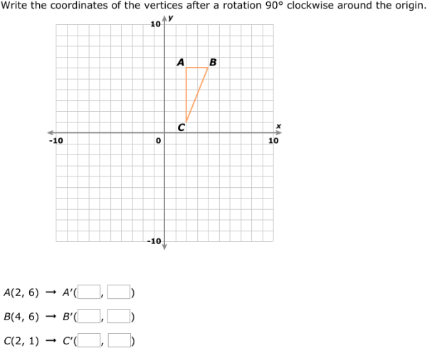 IXL - Rotations: find the coordinates (Grade 8 maths practice)