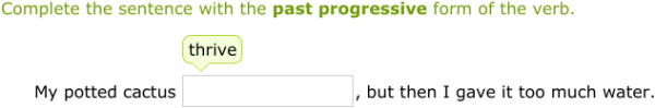 IXL - Form the progressive verb tenses (Grade 6 English practice)