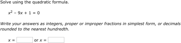 IXL - Solve a quadratic equation using the quadratic formula (Grade 12 ...