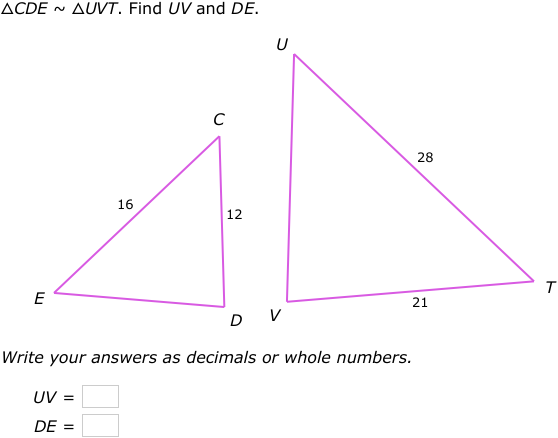 IXL - Side lengths and angle measures in similar figures (Grade 10 ...