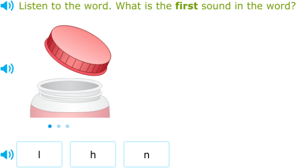 IXL - Identify the first, second and last sound in a word (Kindergarten ...