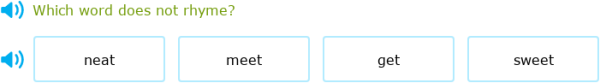 IXL - Which word does not rhyme? (Grade 2 English practice)